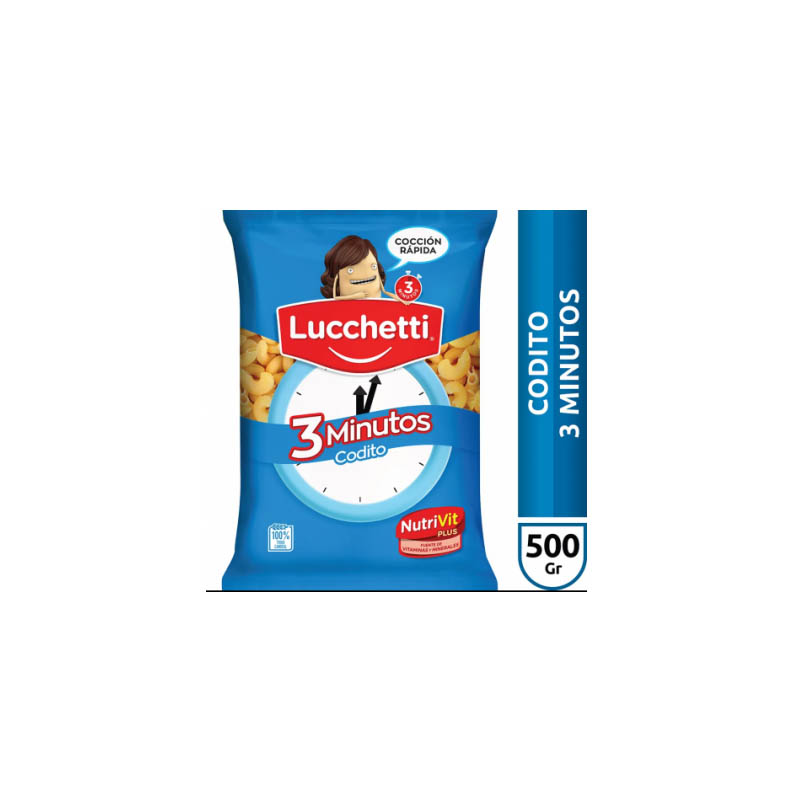 Fideos Lucchetti Coditos 3 Minutos X 500 Gr - SuperUno
