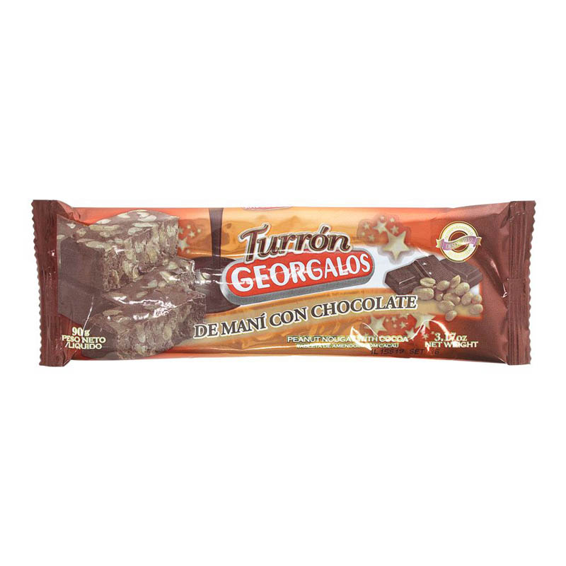 Turron Georgalos Mani Con Chocolate X 90 Gr - SuperUno
